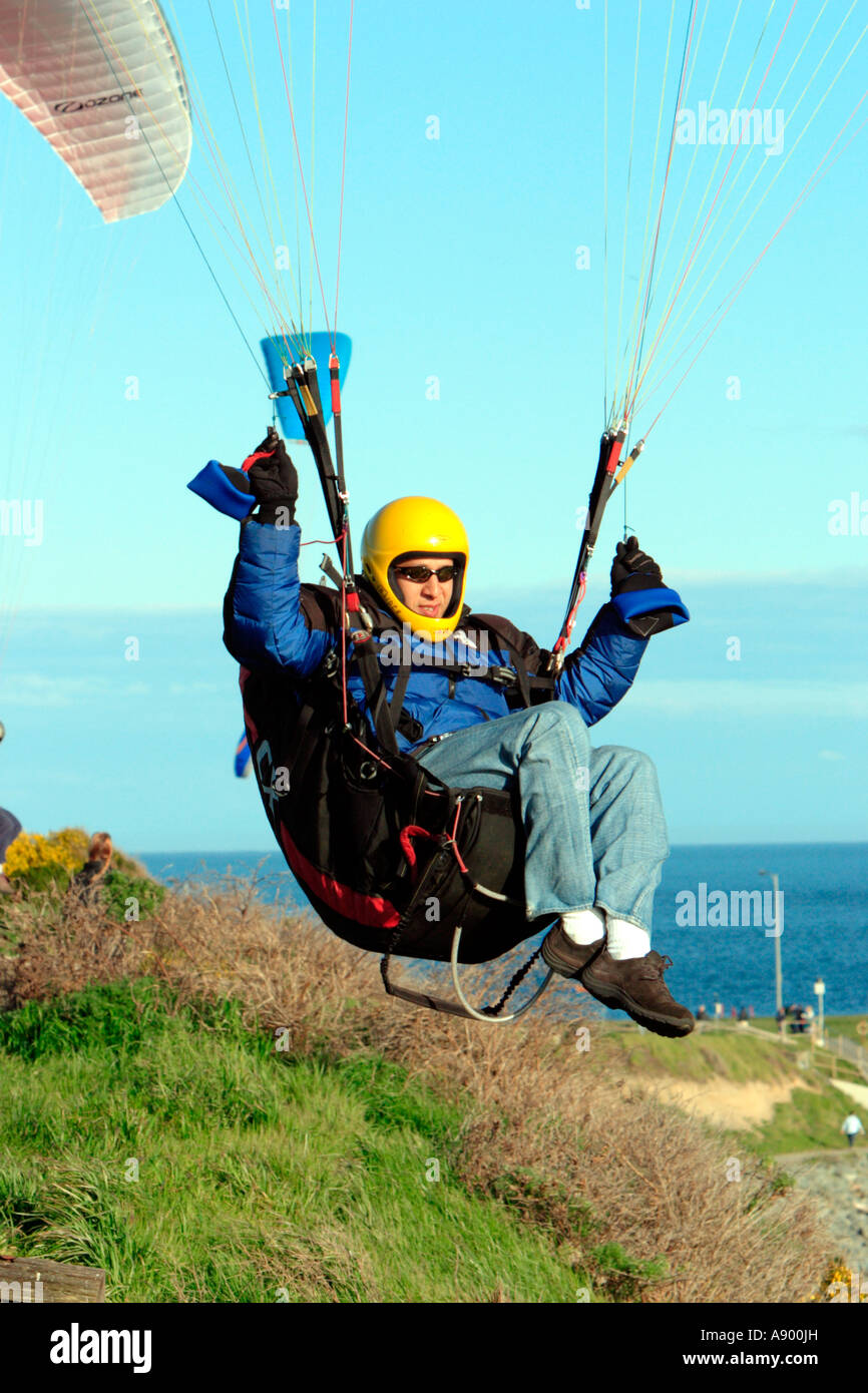 Paragliding at Clover Point Victoria Stock Photo - Alamy