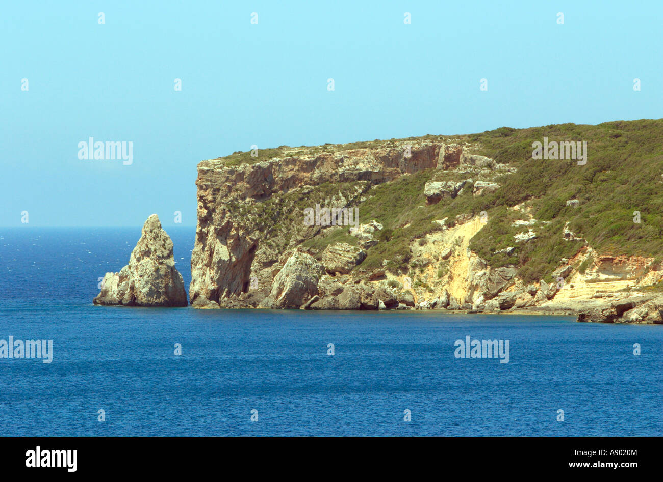 View of the Navarino Bay from the walls of Neokastro a Turkish fortress ...
