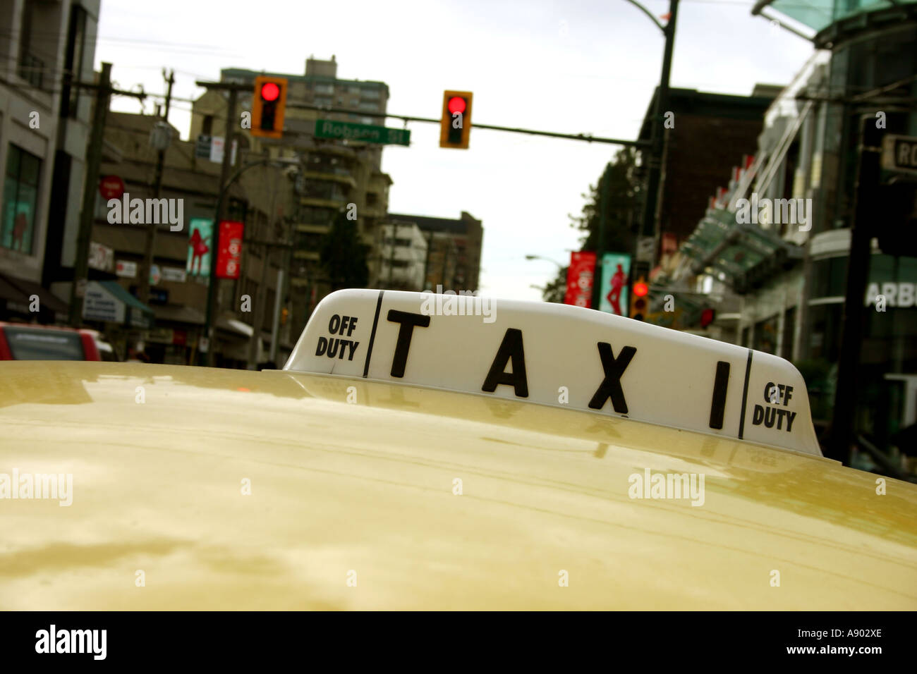Vancouver traffic taxi hi-res stock photography and images - Alamy