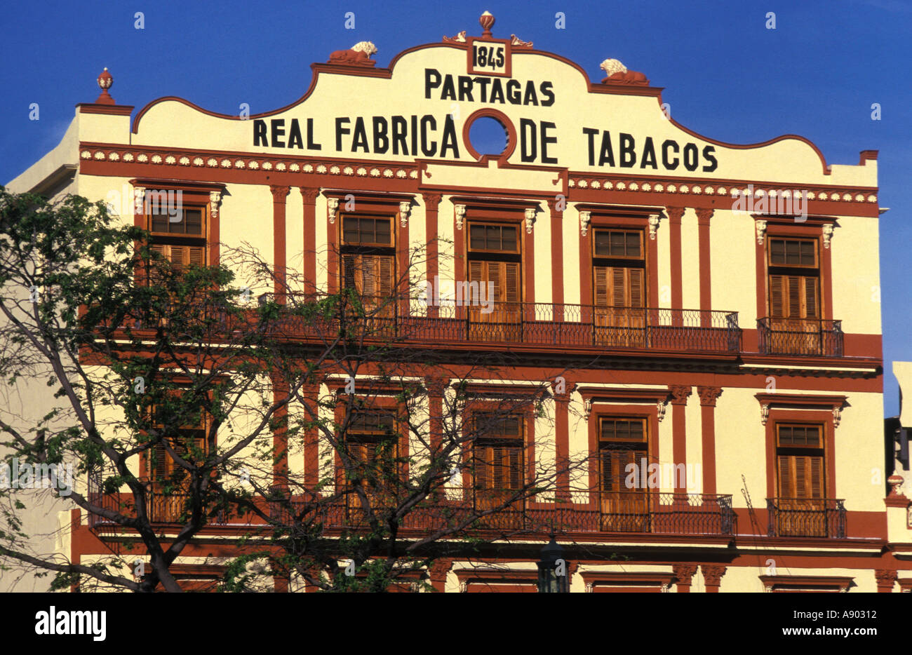 Real Fabrica de Tabacos Partagas Cigar Factory Havana Cuba Stock Photo ...