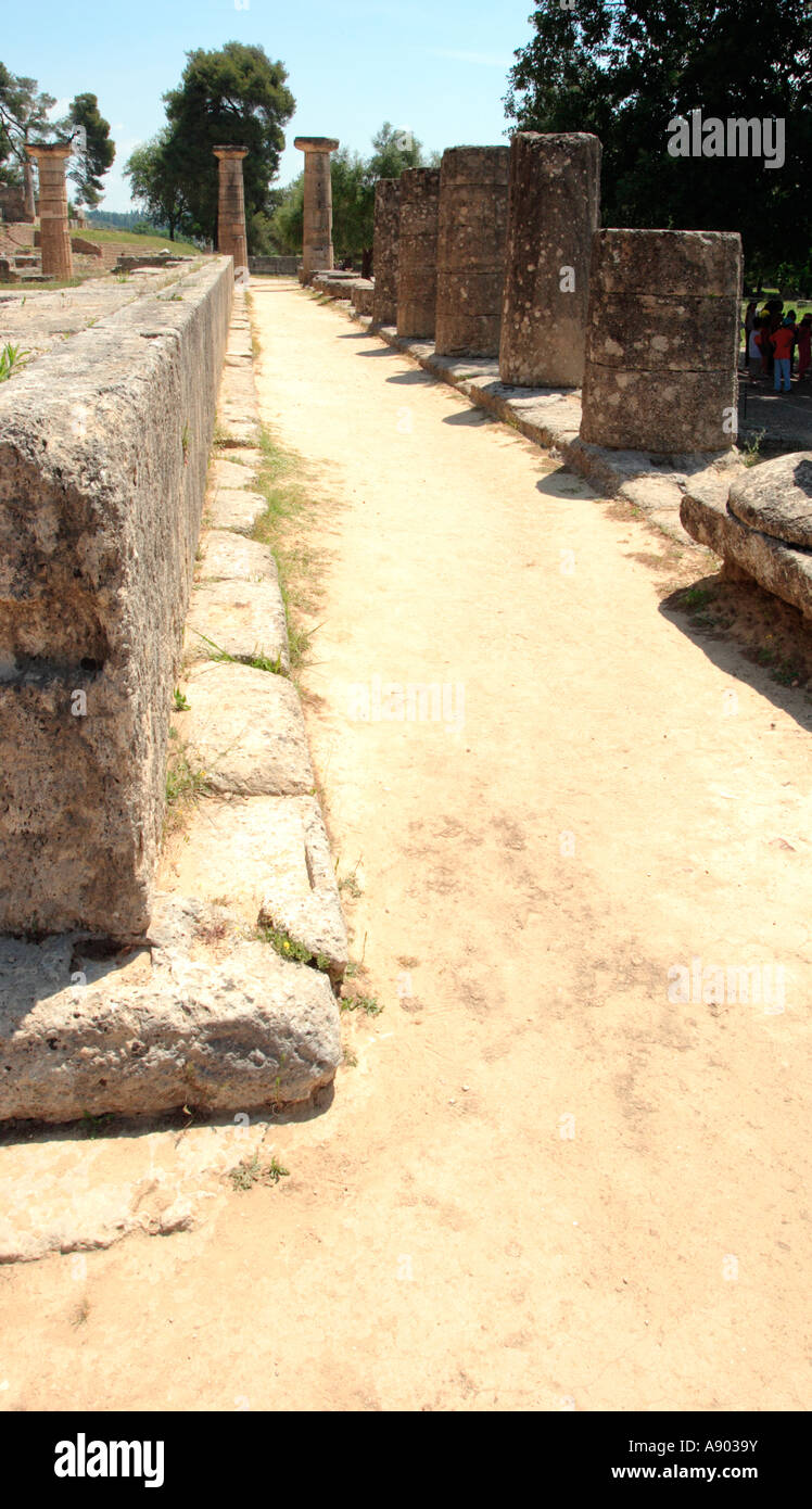 Temple of Hera Heraion at the sanctuary of Olympia Stock Photo - Alamy