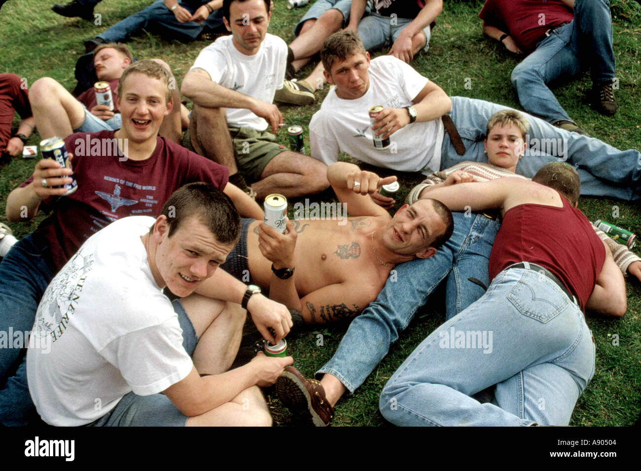 group young people in park men Stock Photo - Alamy