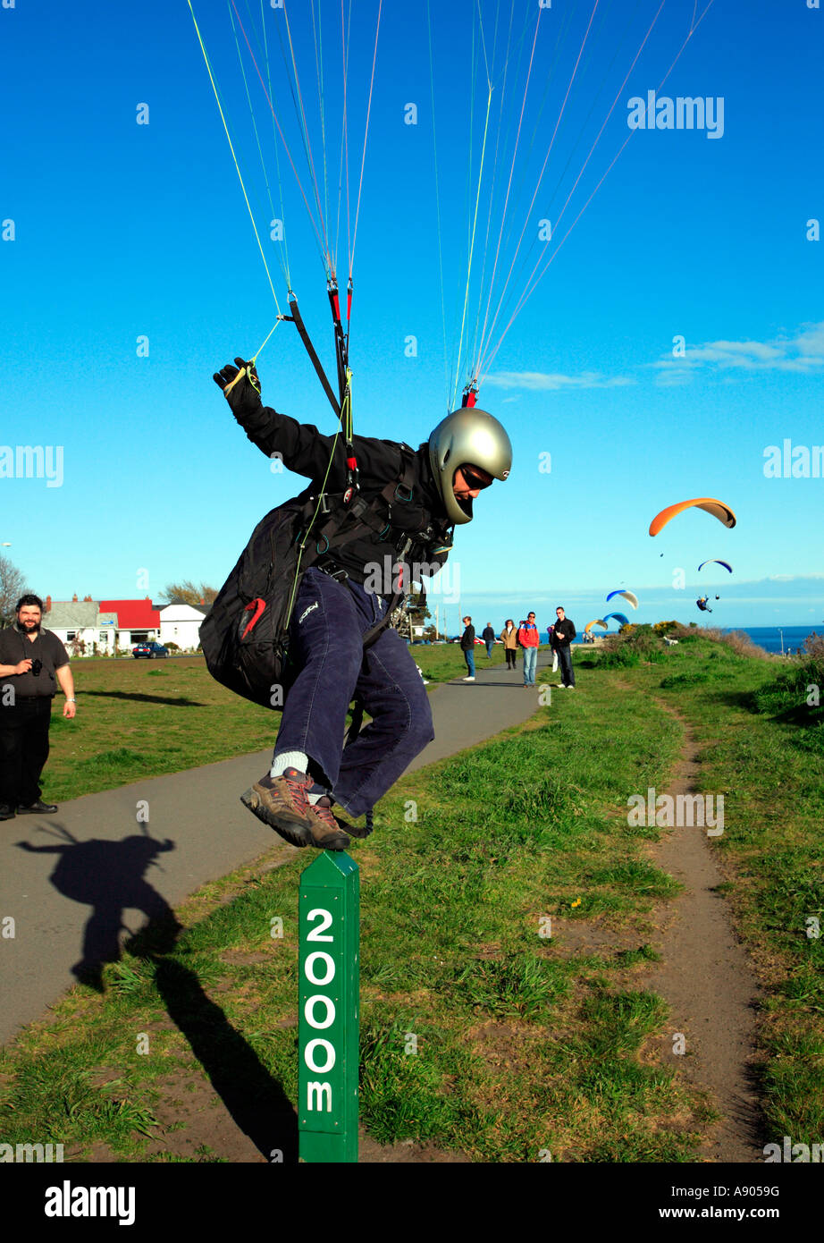 Paragliding at Clover Point Victoria Stock Photo - Alamy