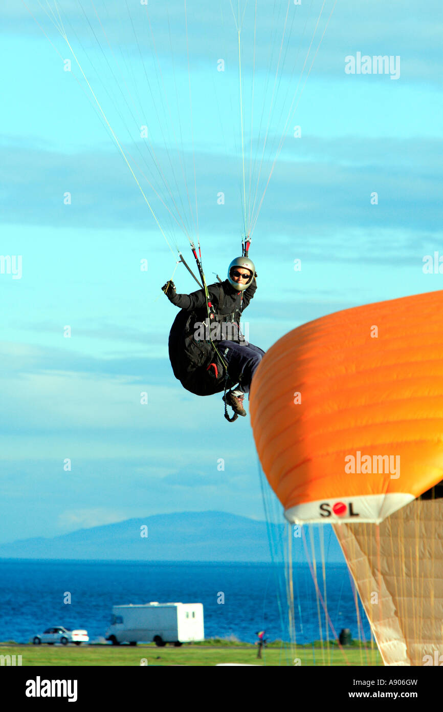 Paragliding at Clover Point Victoria Stock Photo - Alamy