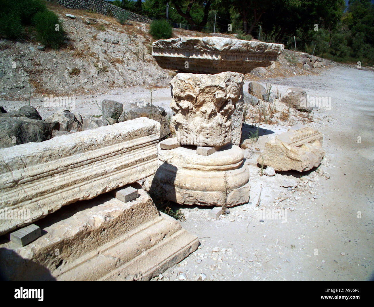Roman temple at the ruins of Bet Shean Israel Stock Photo - Alamy