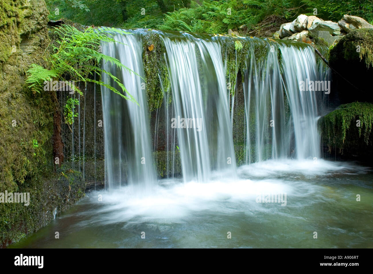 A Cornish waterfall Stock Photo - Alamy