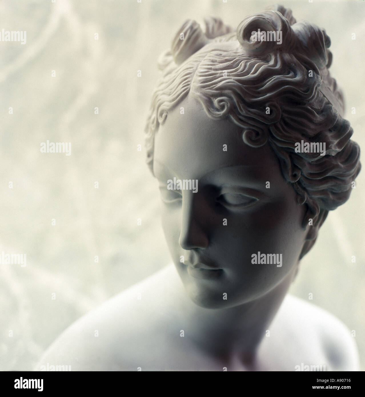 backlit marble statue of a classical woman Stock Photo - Alamy