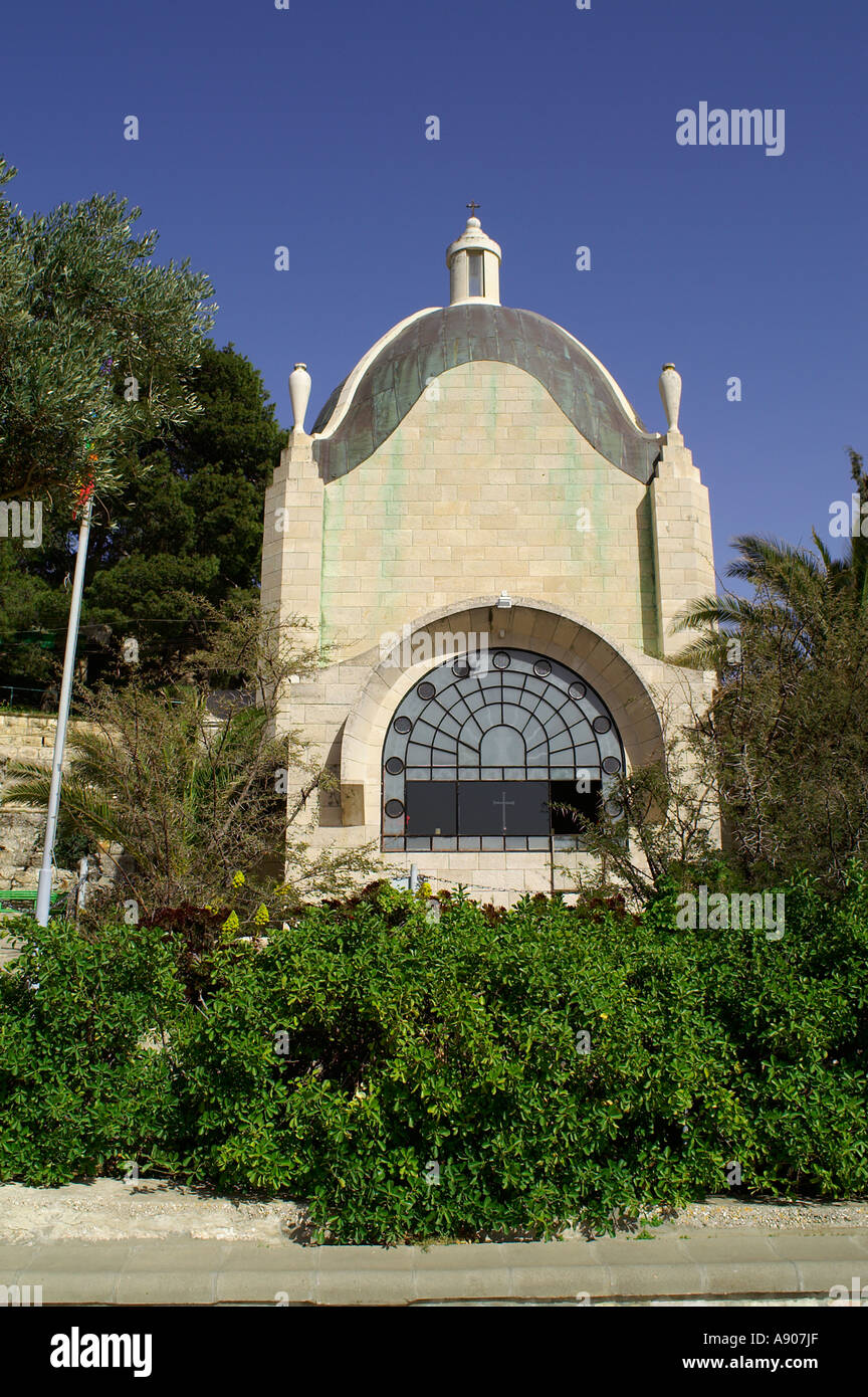 exterior of the DOMINUS FLEVIT church on mount olives Jerusalem Israel ...