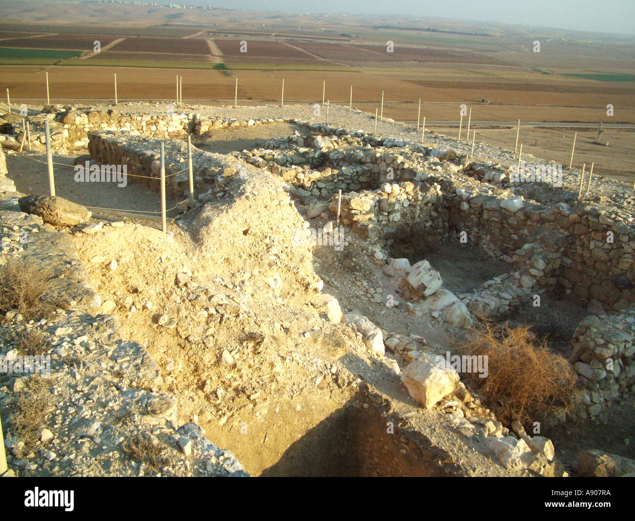 The dwellings within the walled fort at Tel Seva Israel Stock Photo - Alamy