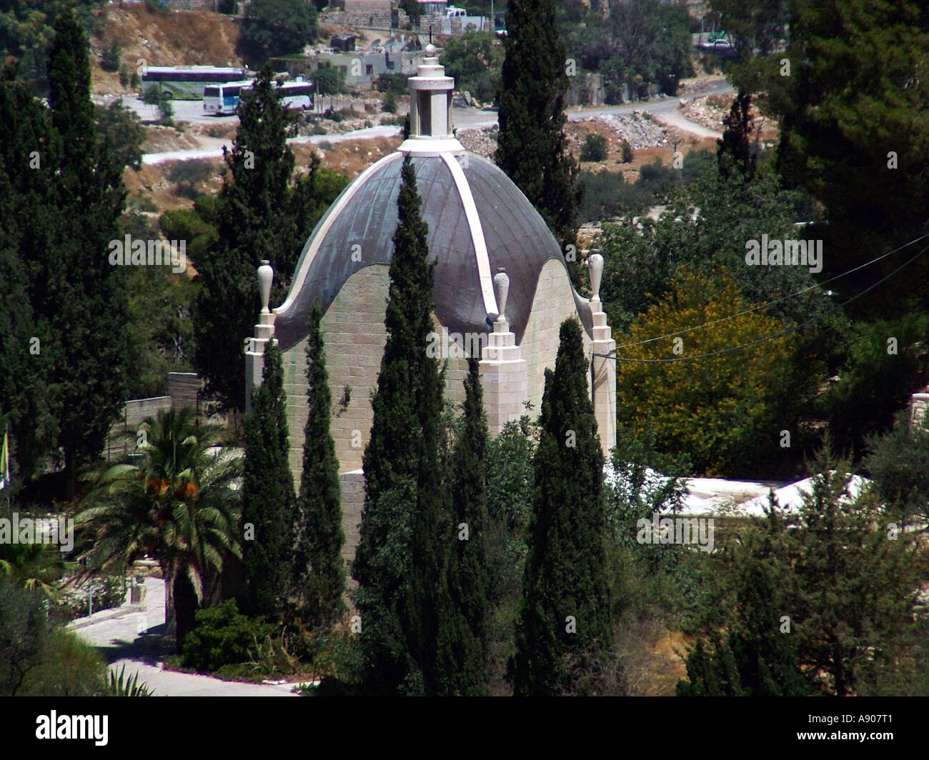 exterior of the DOMINUS FLEVIT church on mount olives Jerusalem Israel ...