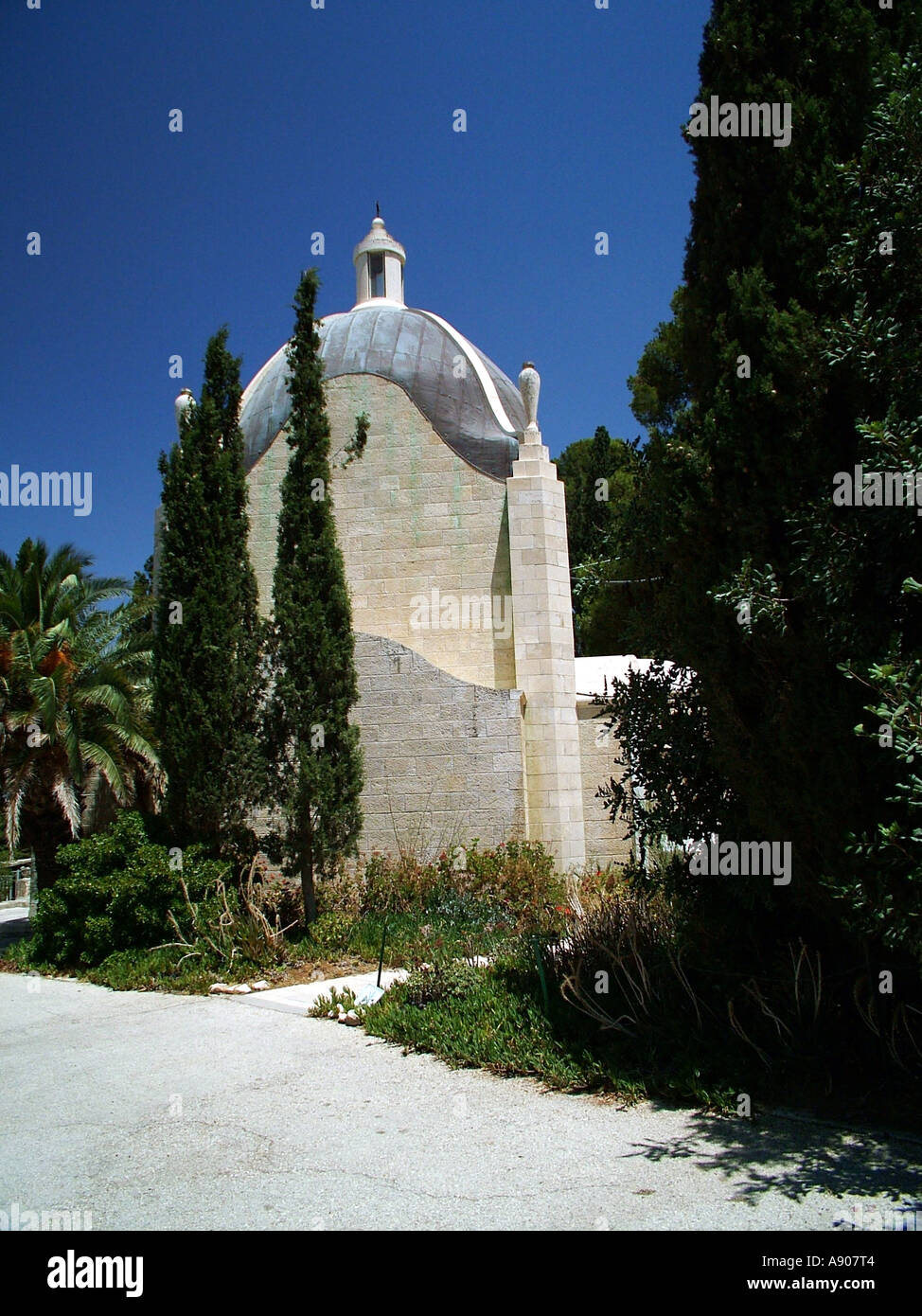 exterior of the DOMINUS FLEVIT church on mount olives Jerusalem Israel ...