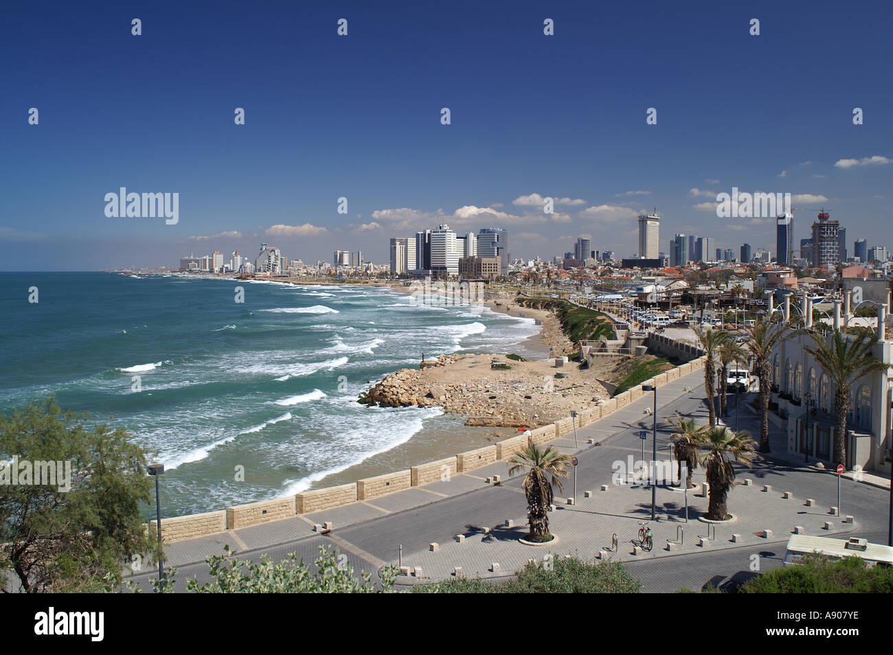 Tel Aviv coast line as seen from Old Jaffa Israel Stock Photo - Alamy