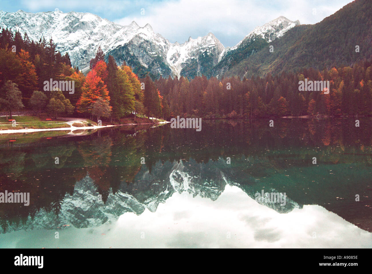 Lake Fusine near Valbruna Italy Stock Photo - Alamy