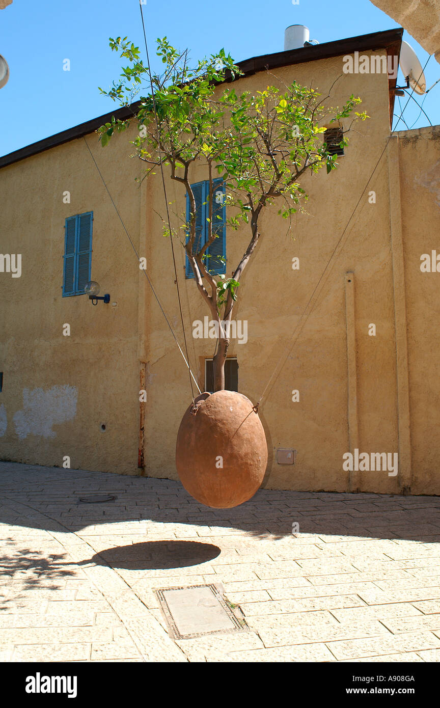 Israel, Jaffa, Floating Orange Tree (1993), by Ran Morin Stock Photo ...