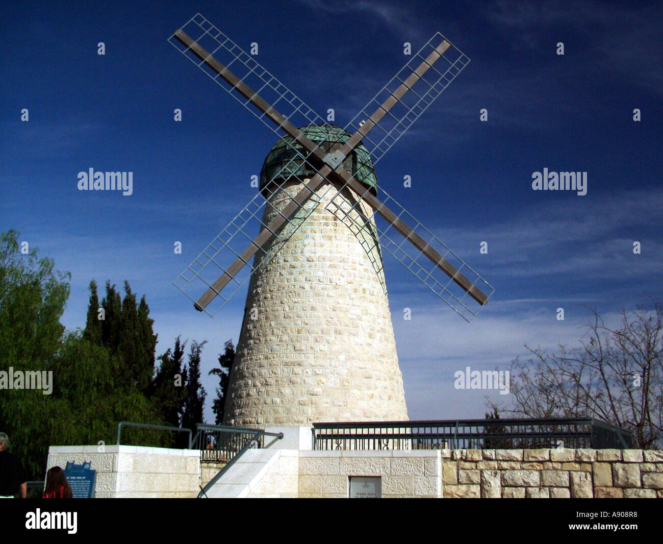 The windmill at Yamin Moshe Jerusalem was erected by Moshe Moses ...