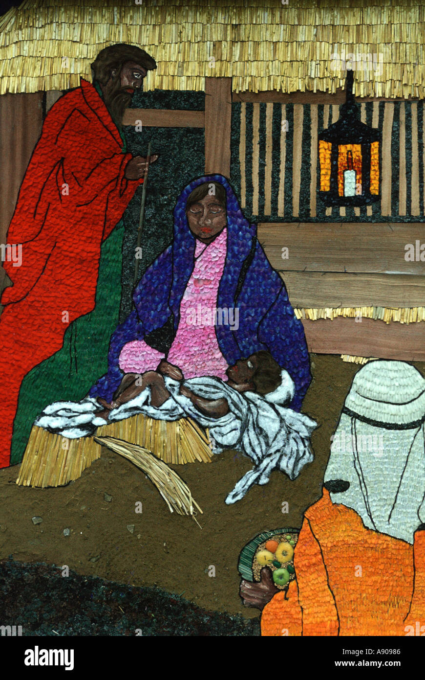 Biblical picture for well dressing Stock Photo - Alamy