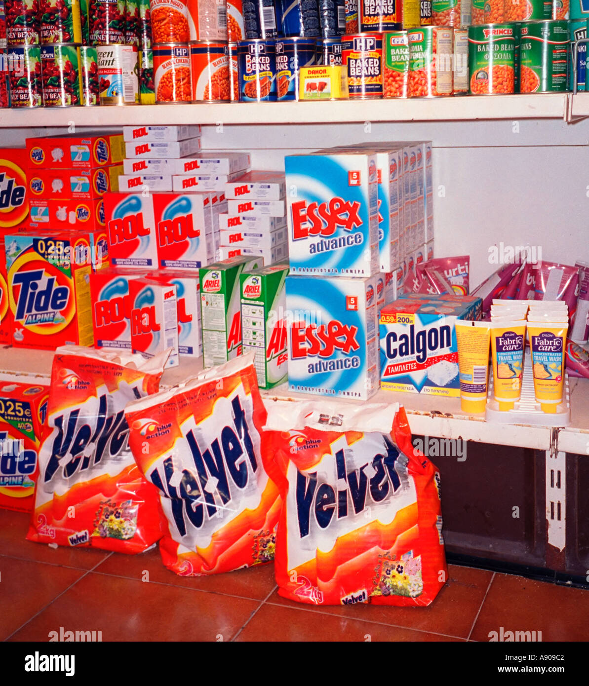 Supermarket Faliraki Rhodes Greece Essex Advance washing powder and ...