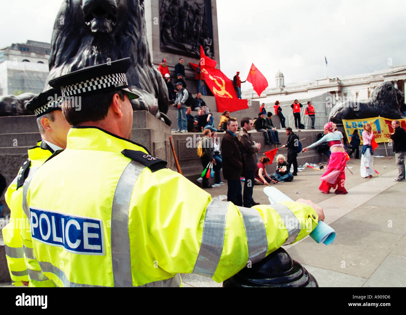 Trafalgar square vandalism hi-res stock photography and images - Alamy