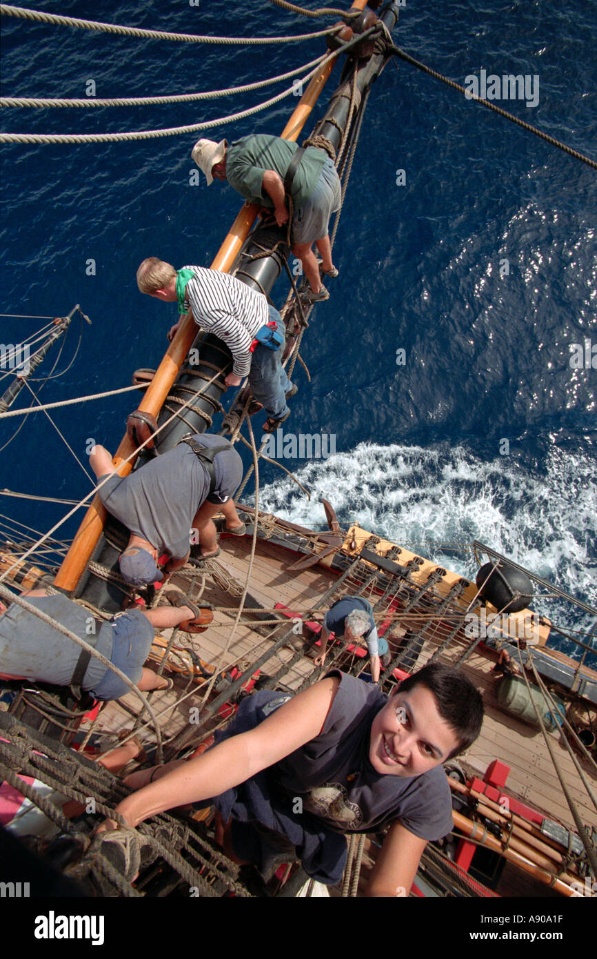 05 03 1997 sailing the replica of Captain Cook s ship Endeavor between ...