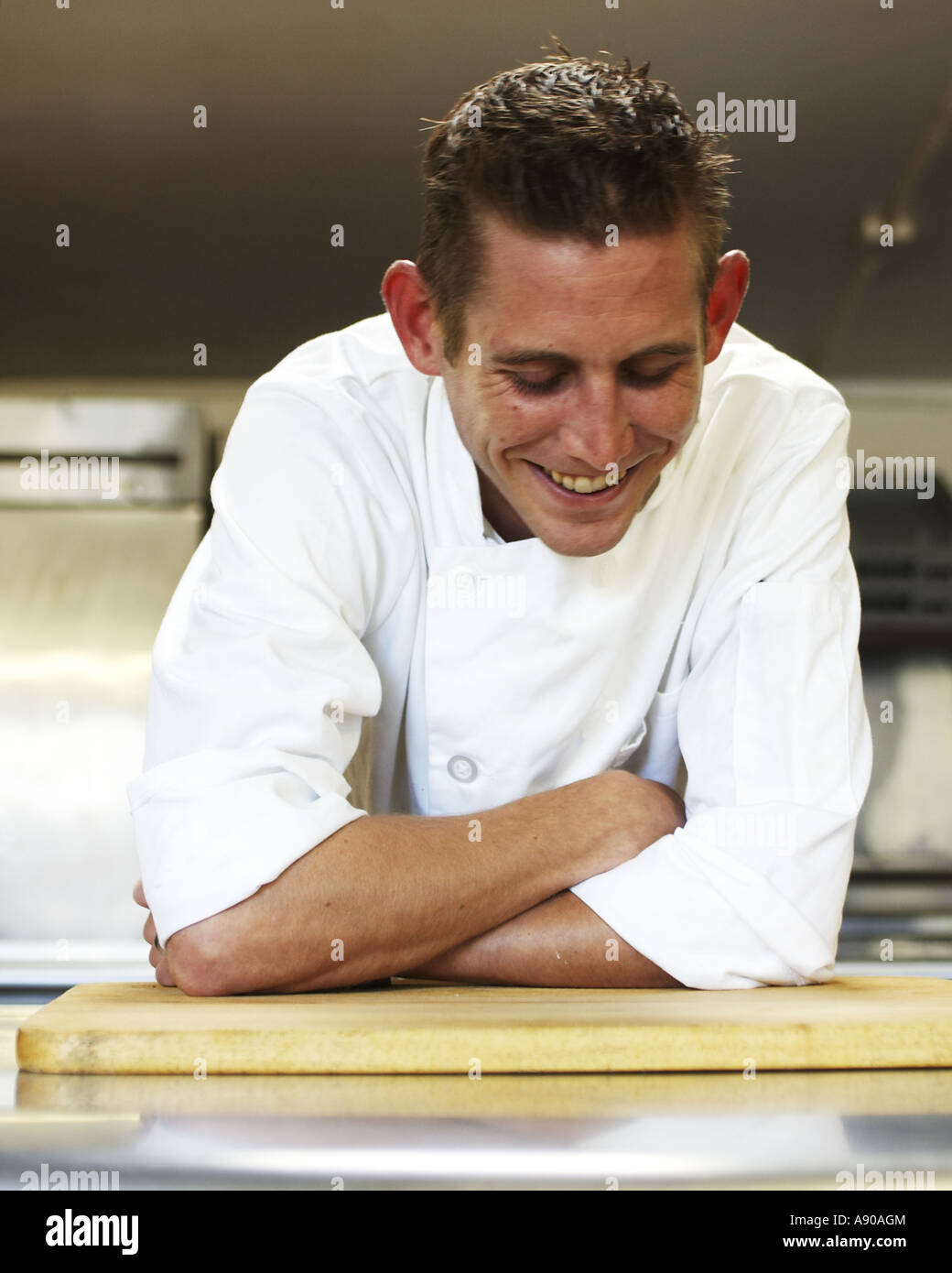 Young chef in kitchen Stock Photo - Alamy