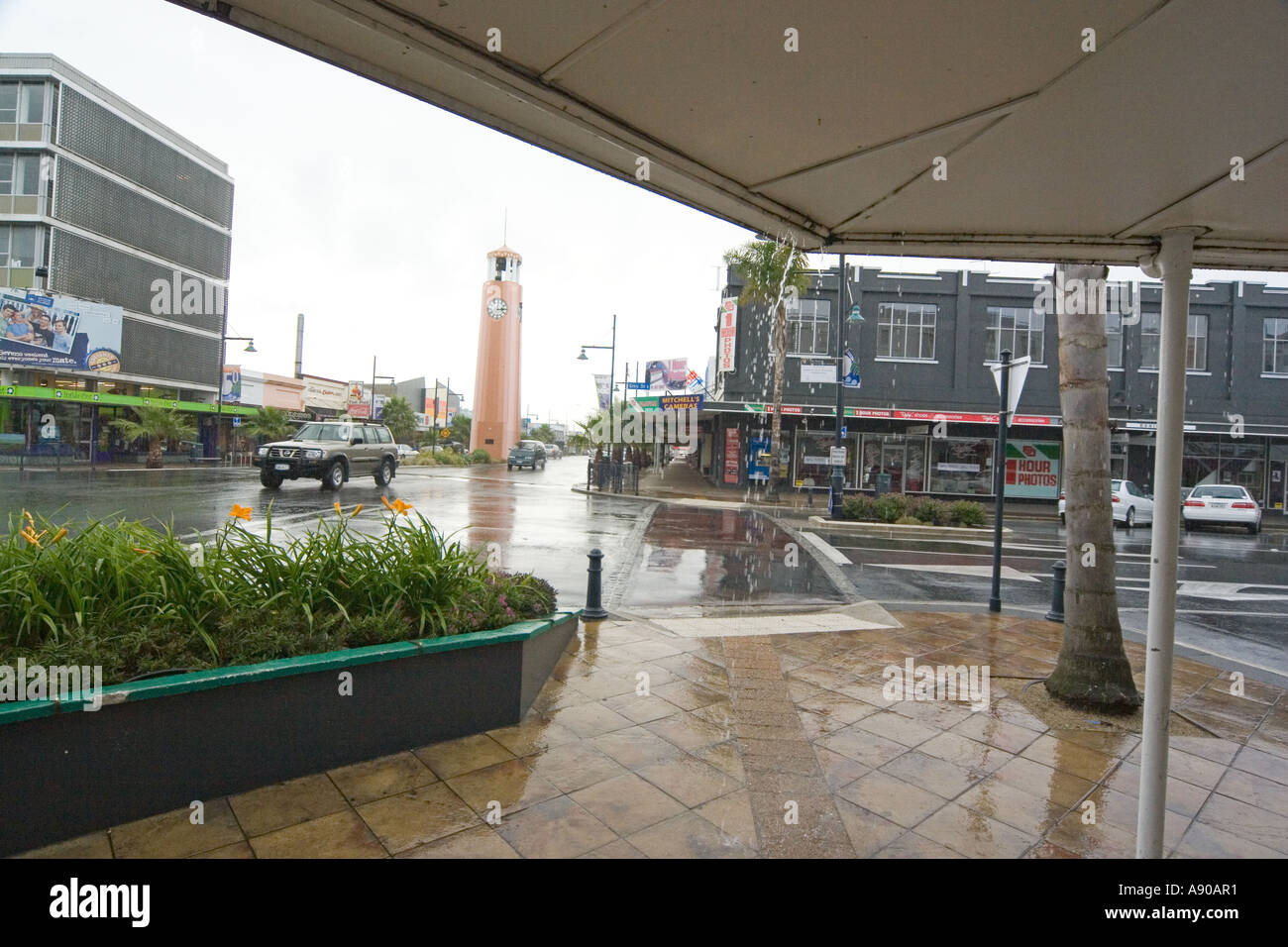 New Zealand Gisborne Robinson memorial clock tower Art Deco Rain ...
