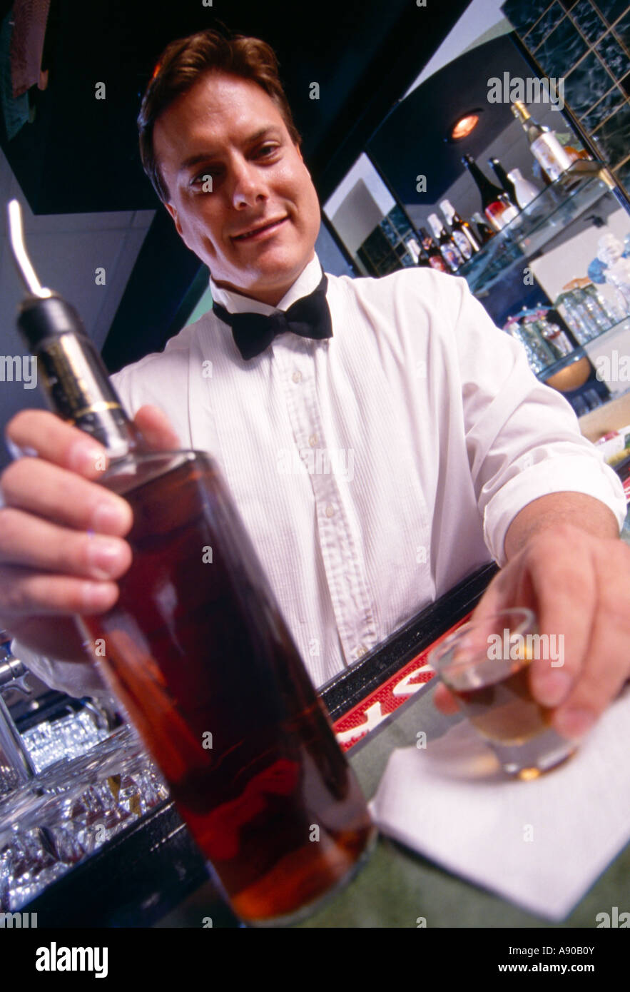Male Bartender, Barkeeper Stock Photo - Alamy