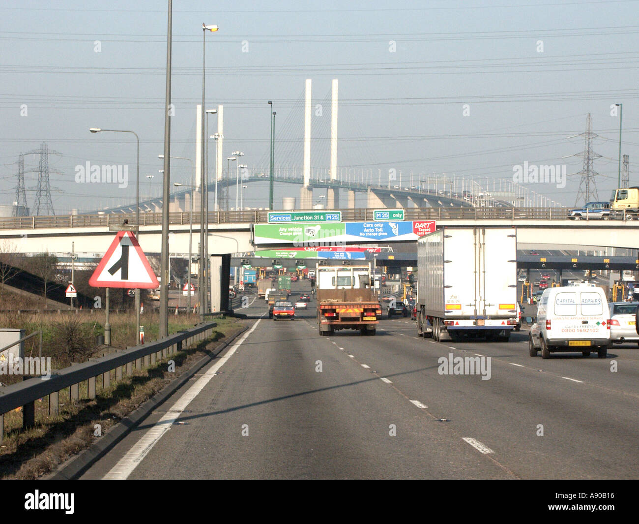 Dartford bridge crossing toll booth hi-res stock photography and images ...