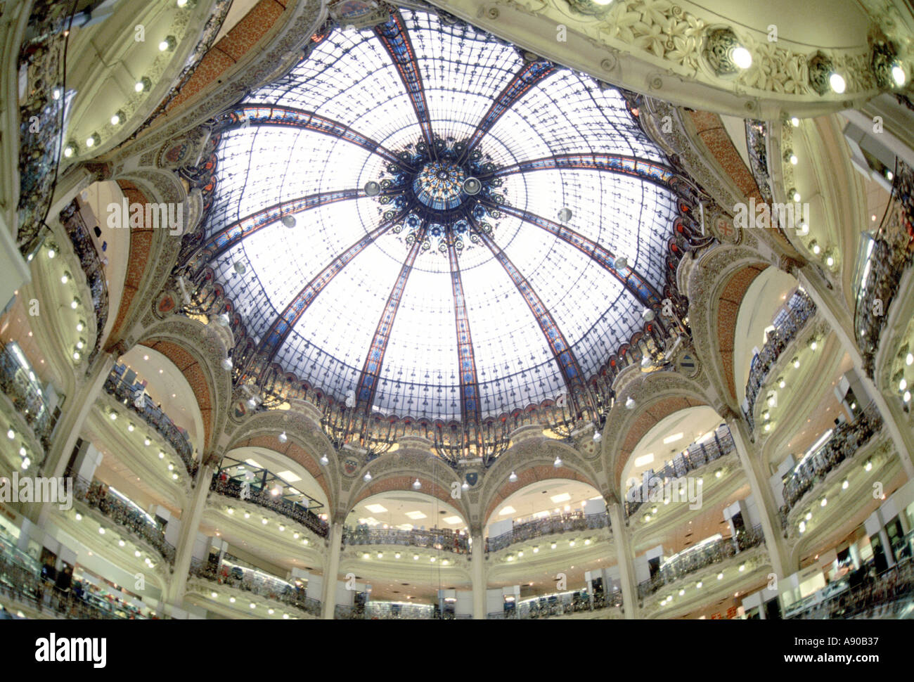 Galeries Lafayette famous French art nouveau retail department store ...