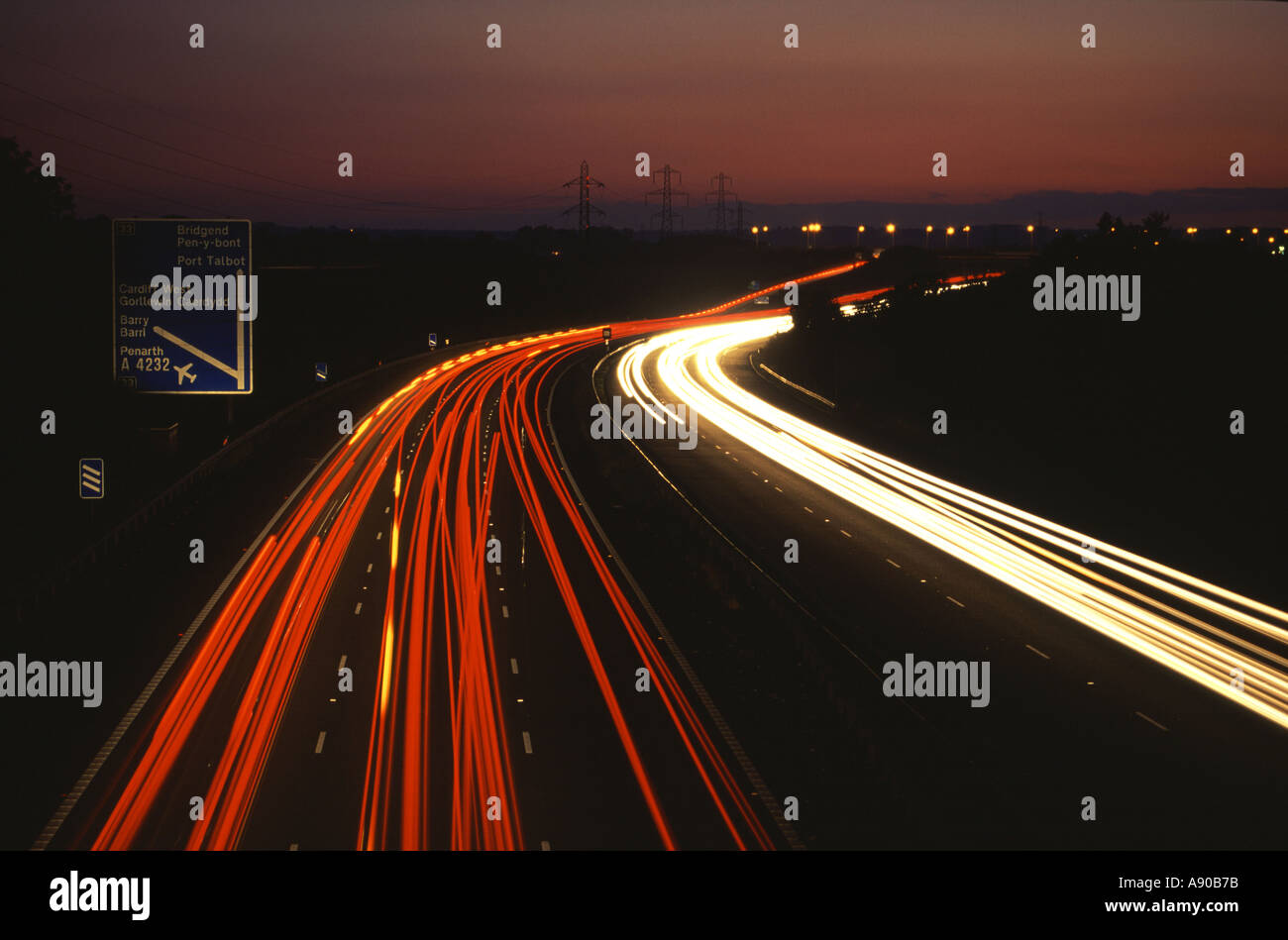 M4 motorway wales traffic hi-res stock photography and images - Alamy