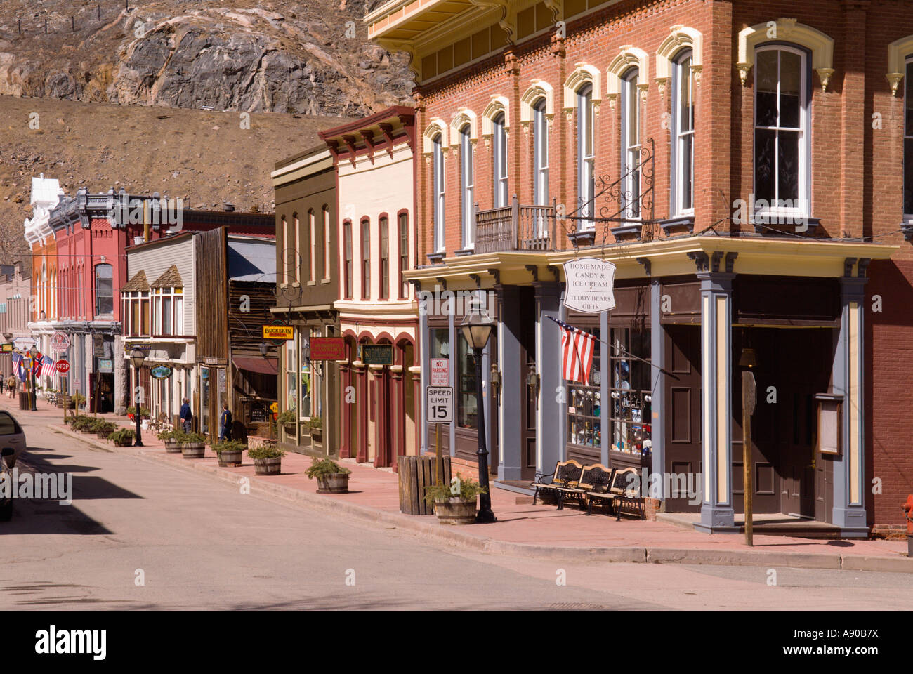 Main Street in Georgetown Colorado USA, an old mining town Stock Photo ...