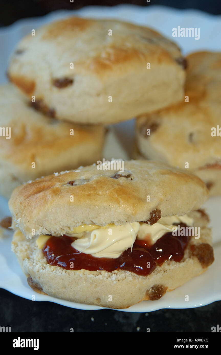 Cornish Cream Tea Stock Photo - Alamy