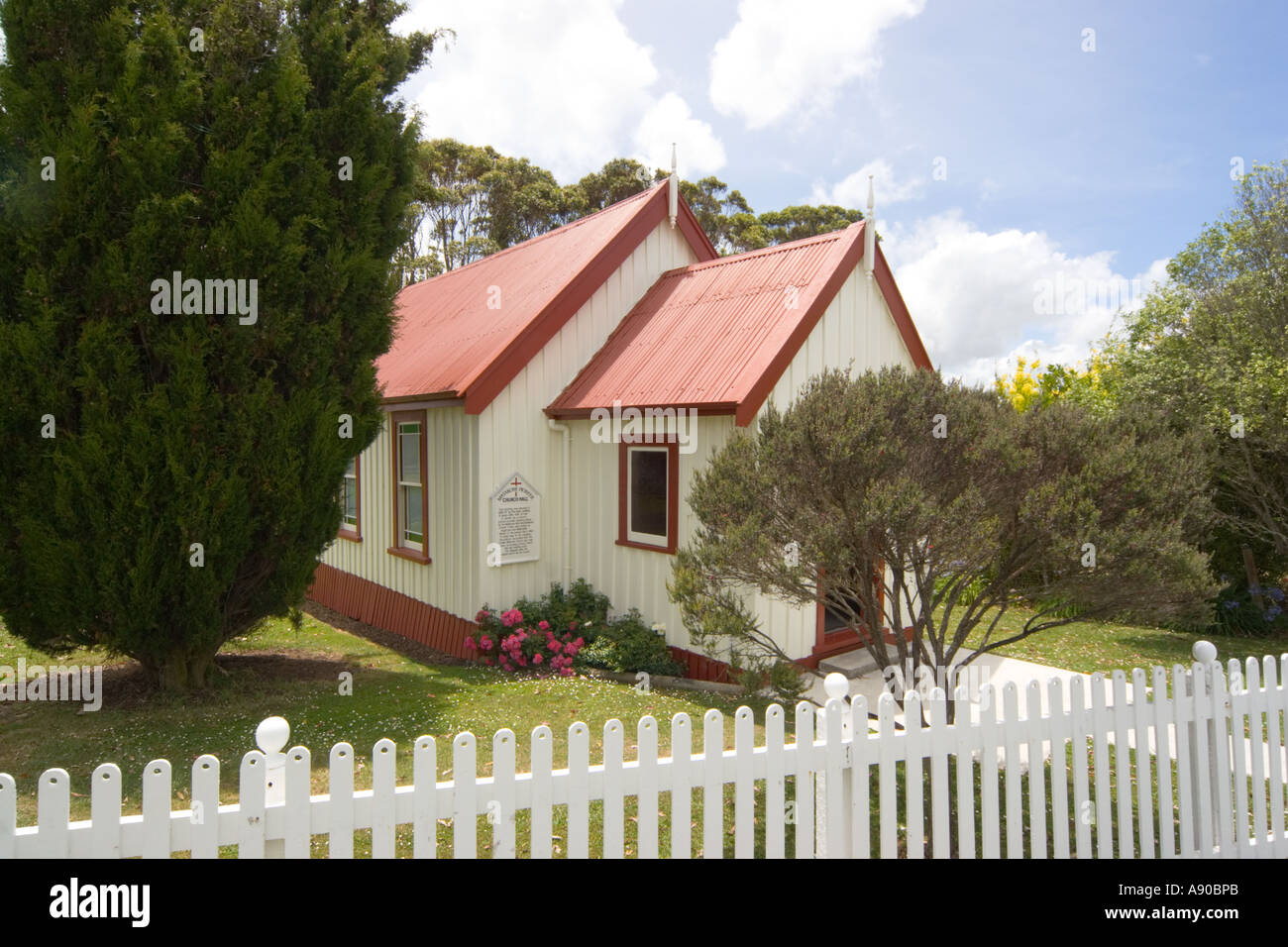Matakohe New Zealand Kauri Museum church chapel Stock Photo - Alamy