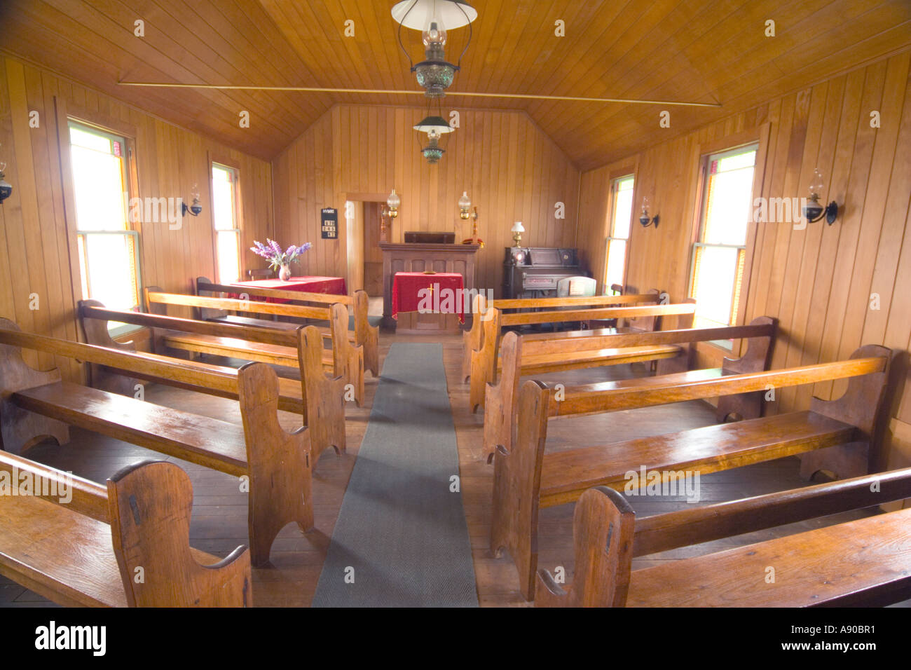 Matakohe New Zealand Kauri Museum church chapel Stock Photo - Alamy