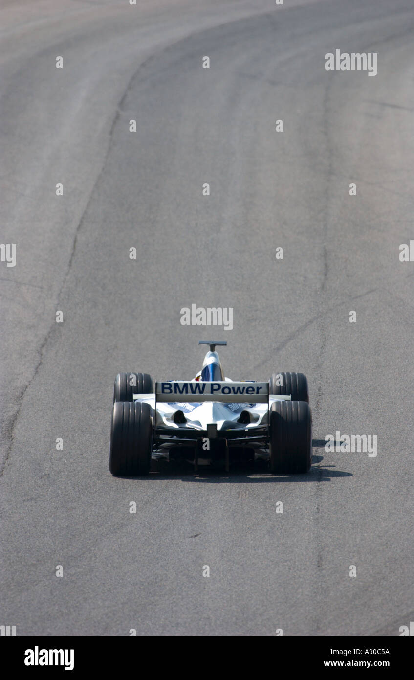 BMW Williams Fomula One racing car speeding down the track Stock Photo ...