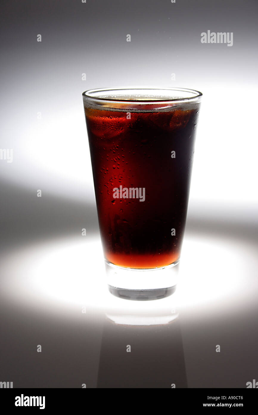 Cold drink in a glass Coca Cola Coke Thumps up Pepsi with ice studio ...