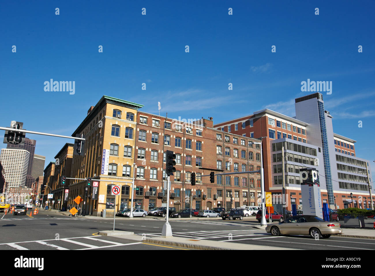 MASSACHUSETTS Boston Intersection in Seaport District new construction ...