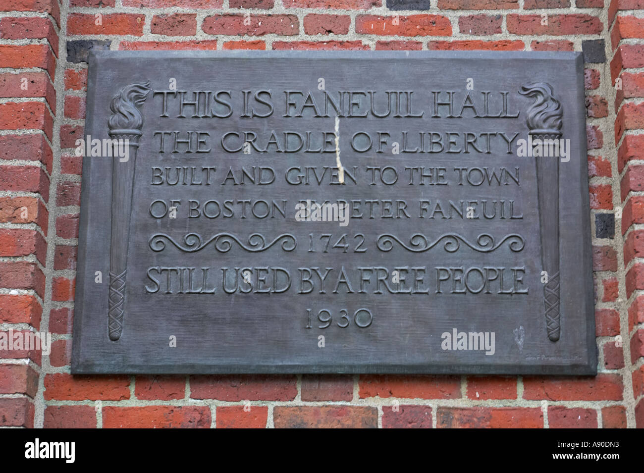 MASSACHUSETTS Boston Faneuil Hall marketplace site along Freedom Trail ...