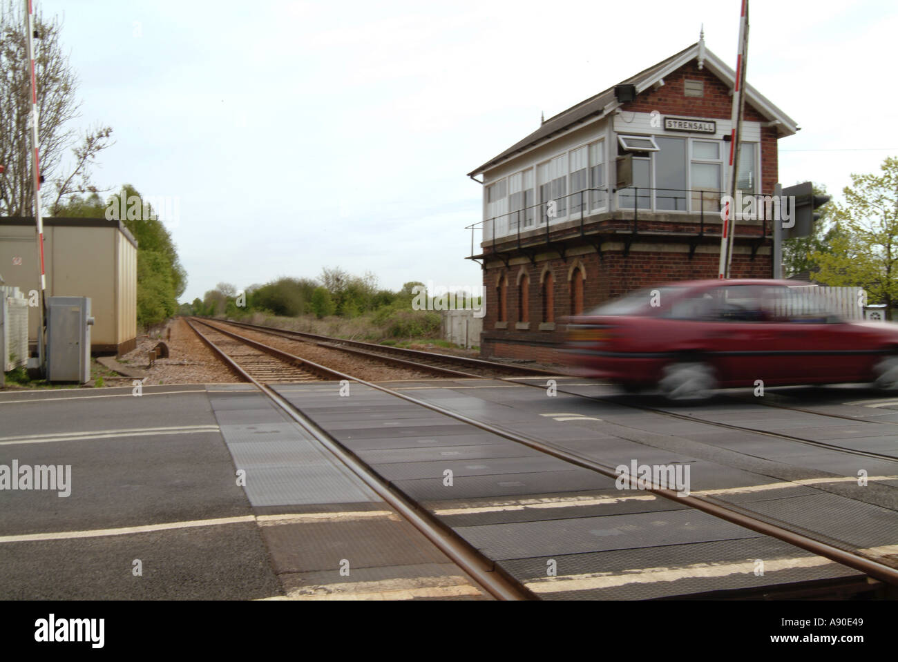 railway crossing level crossing village strensall york yorkshire ...