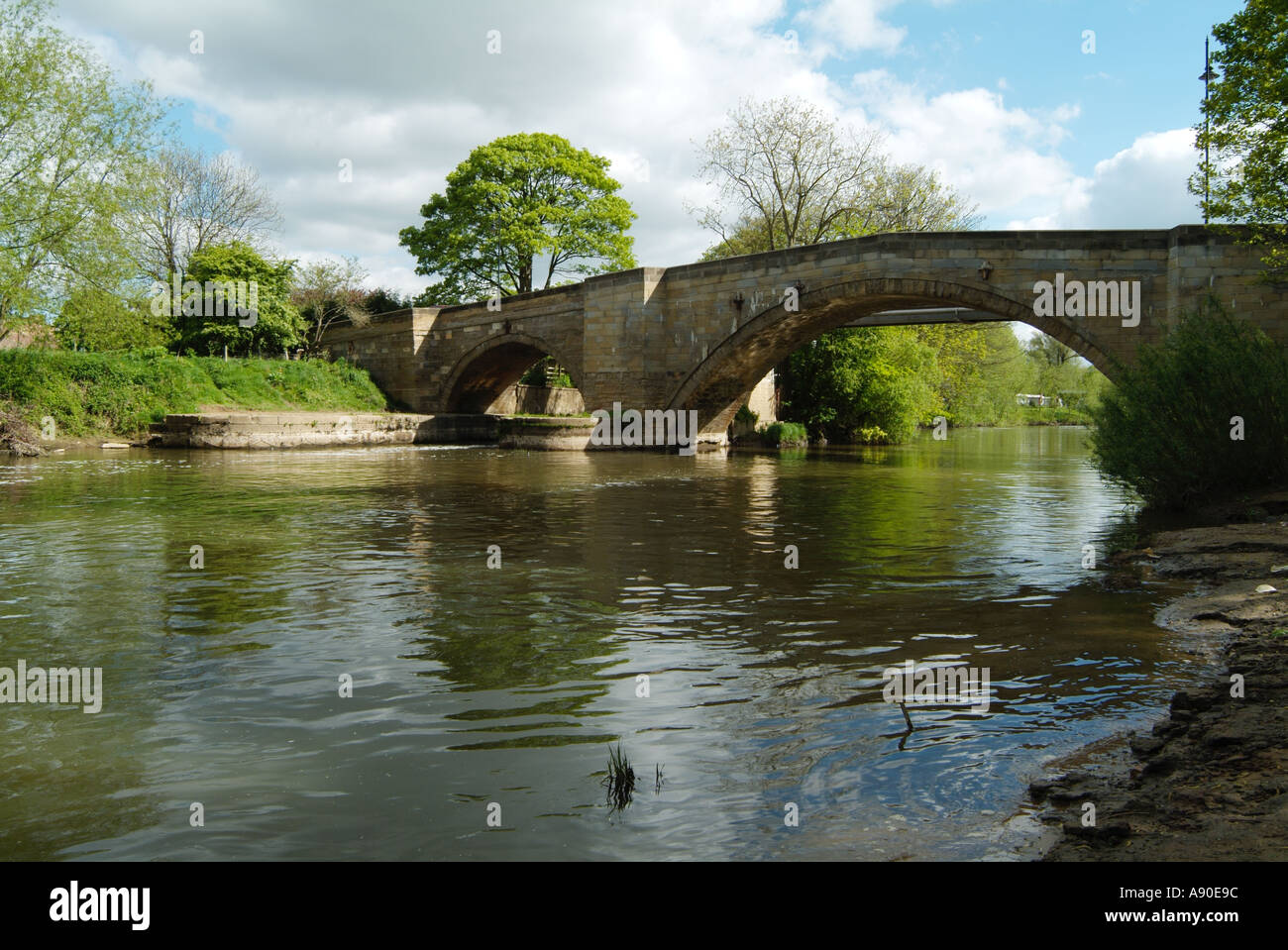 stanford bridge flooding river north yorkshire village bridge Stock ...