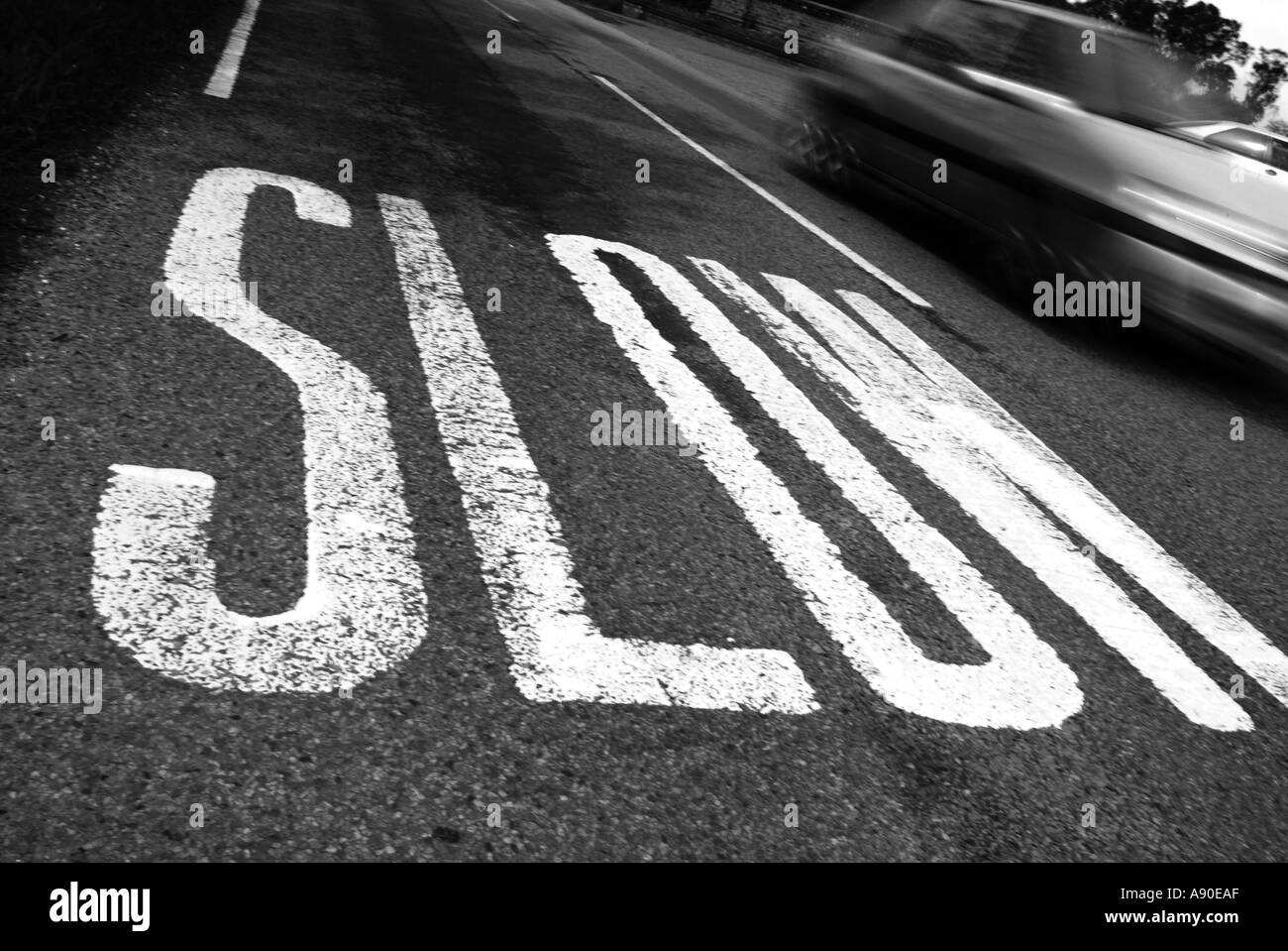 Traffic sign overload Black and White Stock Photos & Images - Alamy