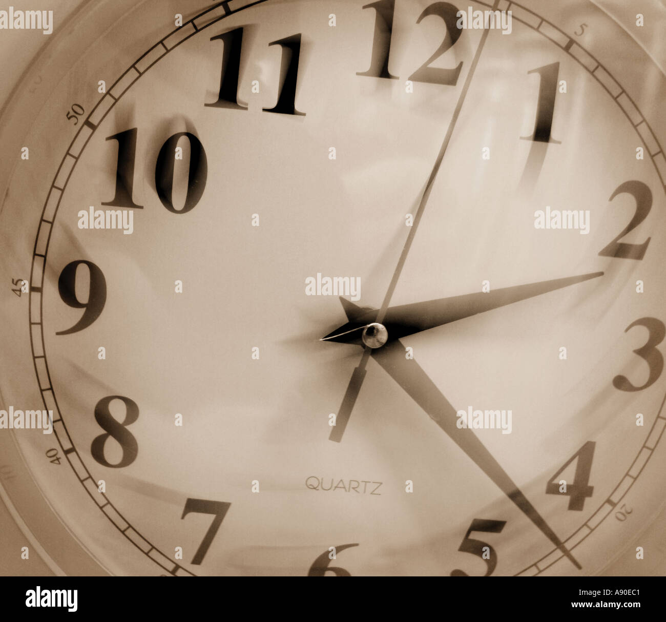 time passing concept passing in a blur time clock movement tick tock ...