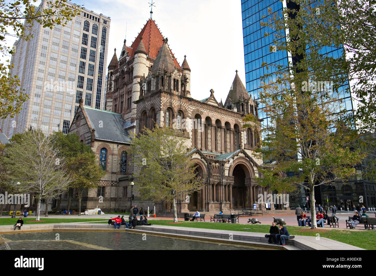 MASSACHUSETTS Boston Trinity Church in Copley Plaza historical ...