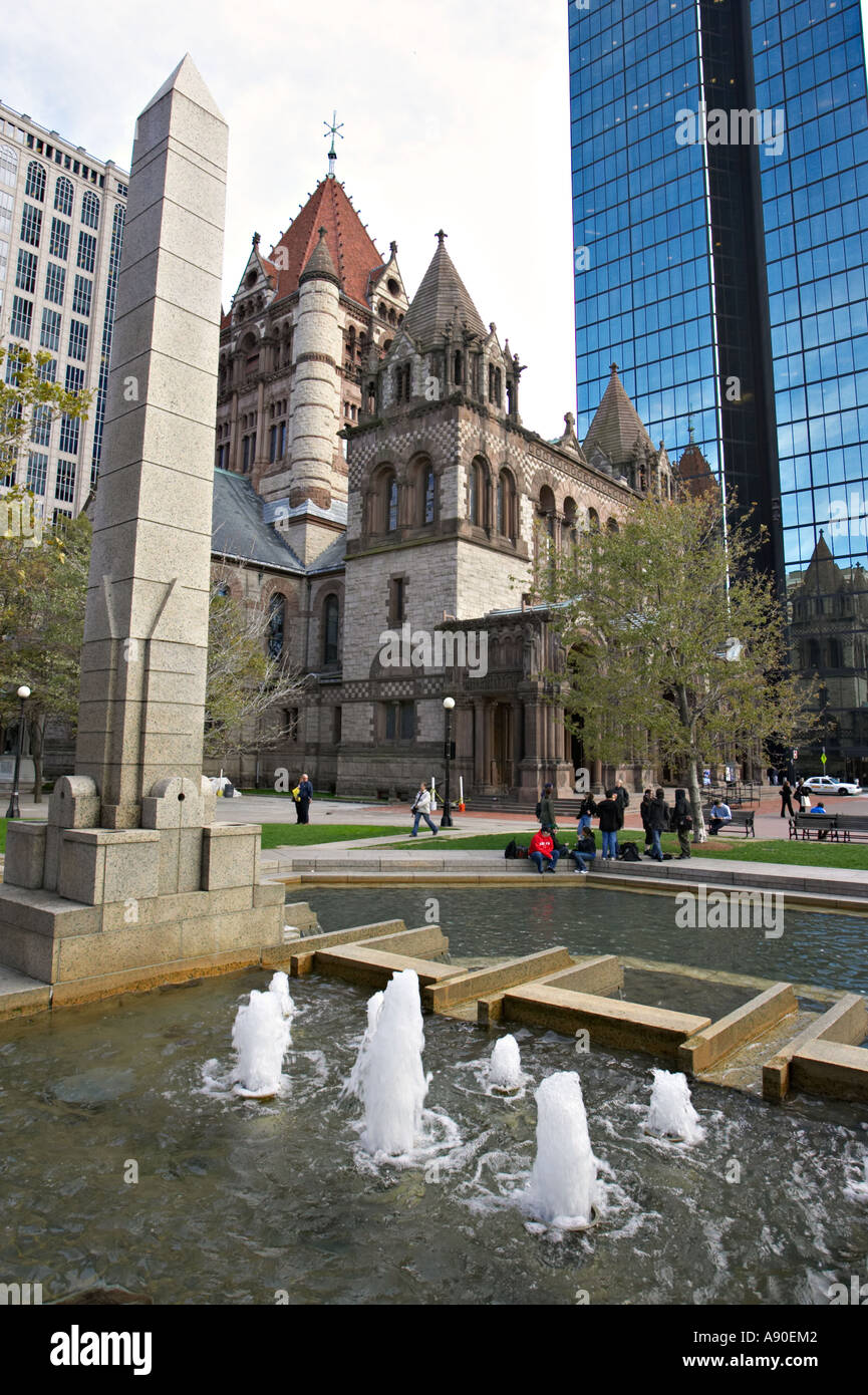 MASSACHUSETTS Boston Trinity Church in Copley Plaza historical ...