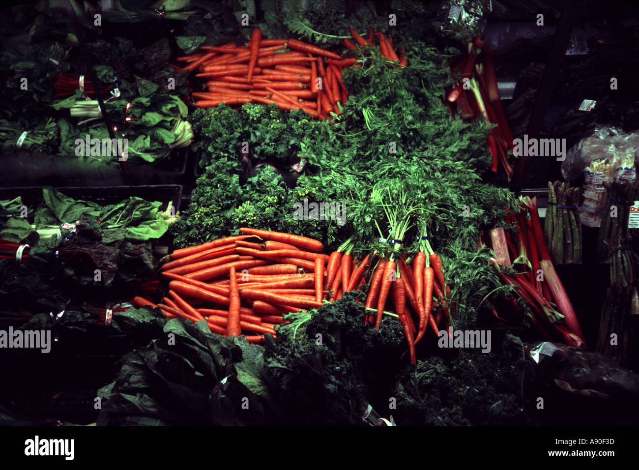 Vegetables in the produce section of a supermarket Stock Photo - Alamy