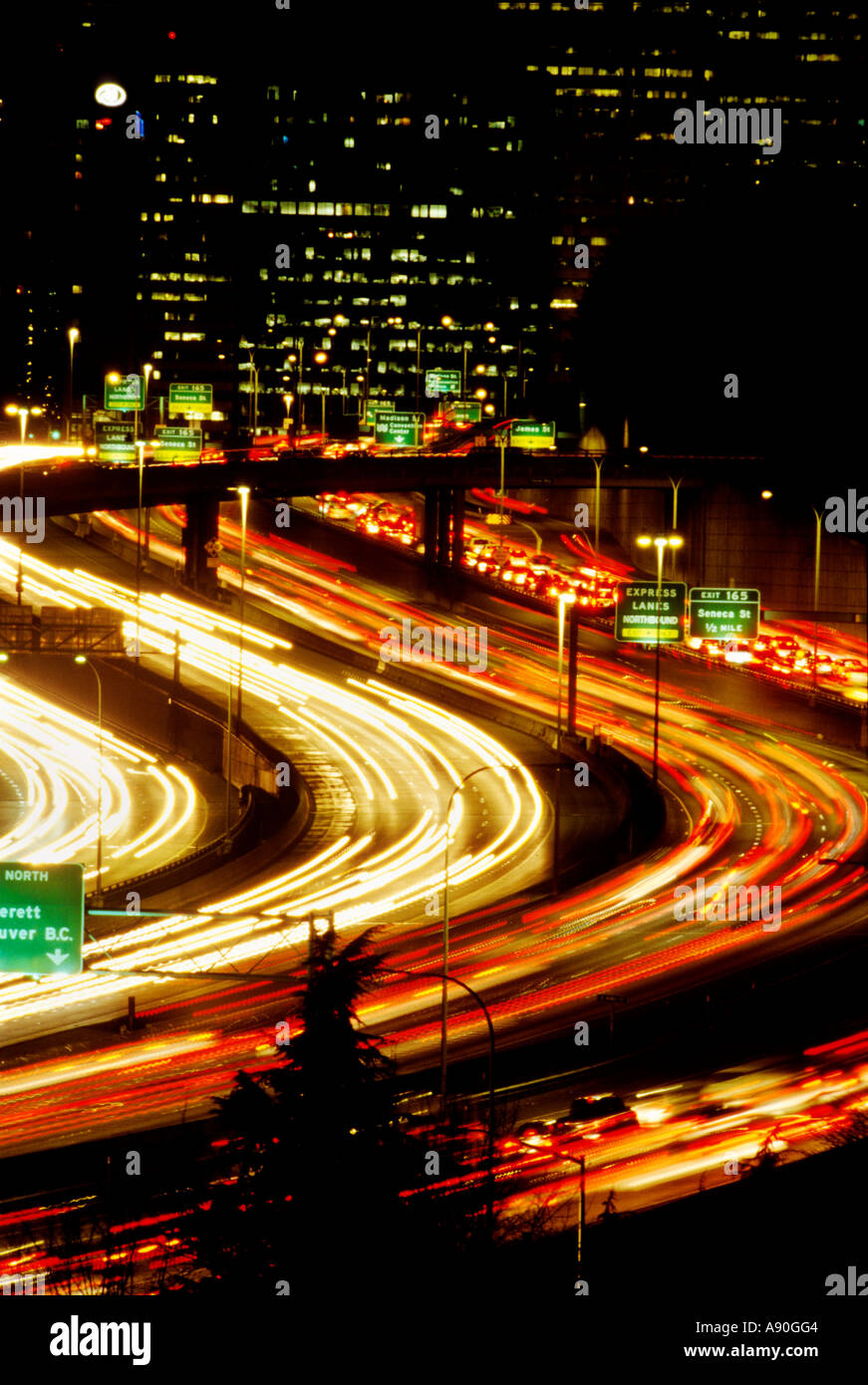 Interstate 5 freeway downtown Seattle Washington Stock Photo - Alamy