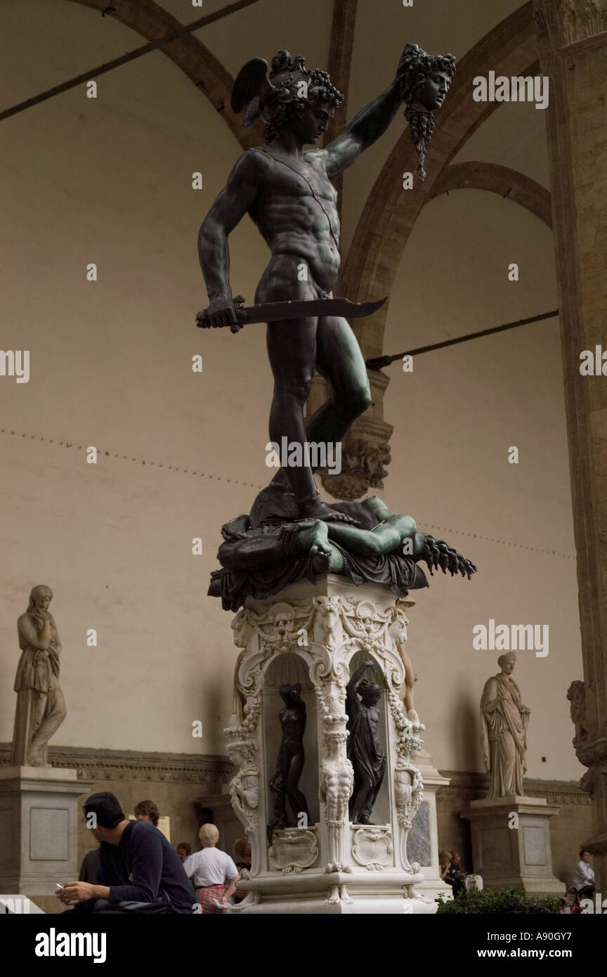 Statues in the Piazza della Signoria, Florence, Italy Stock Photo - Alamy