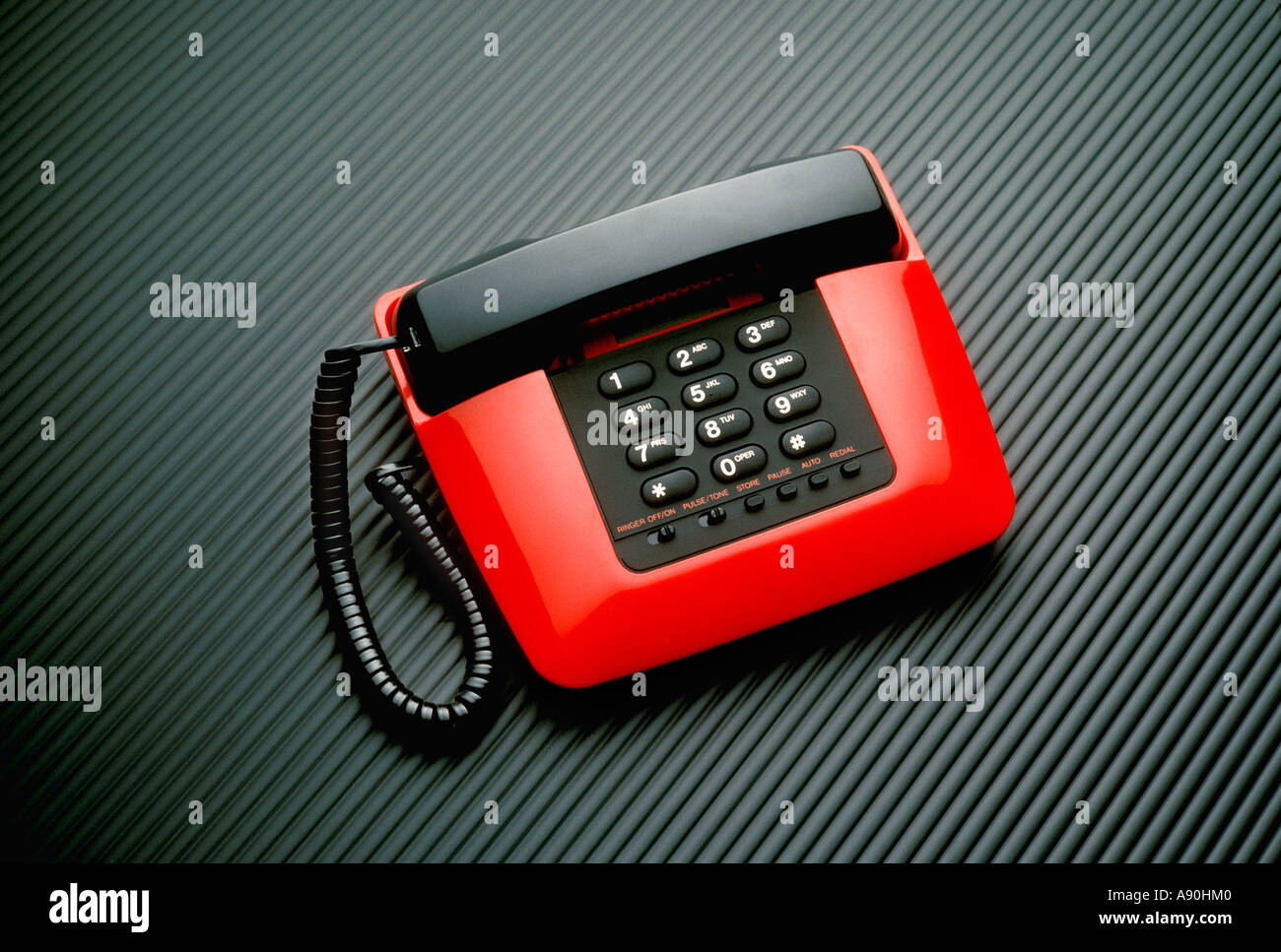 modern red and black telephone Stock Photo - Alamy