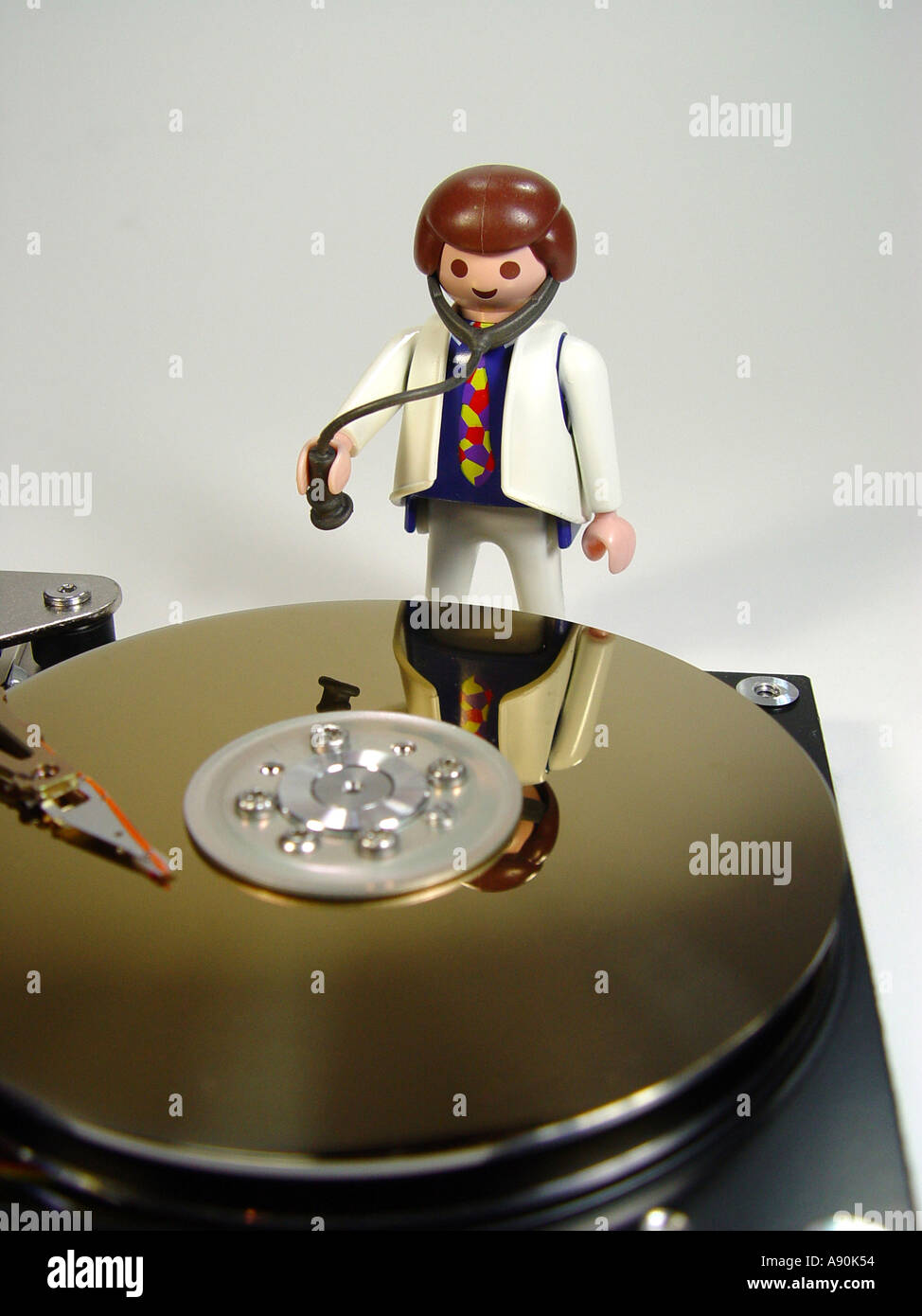 symbolic image disc doctor Stock Photo - Alamy