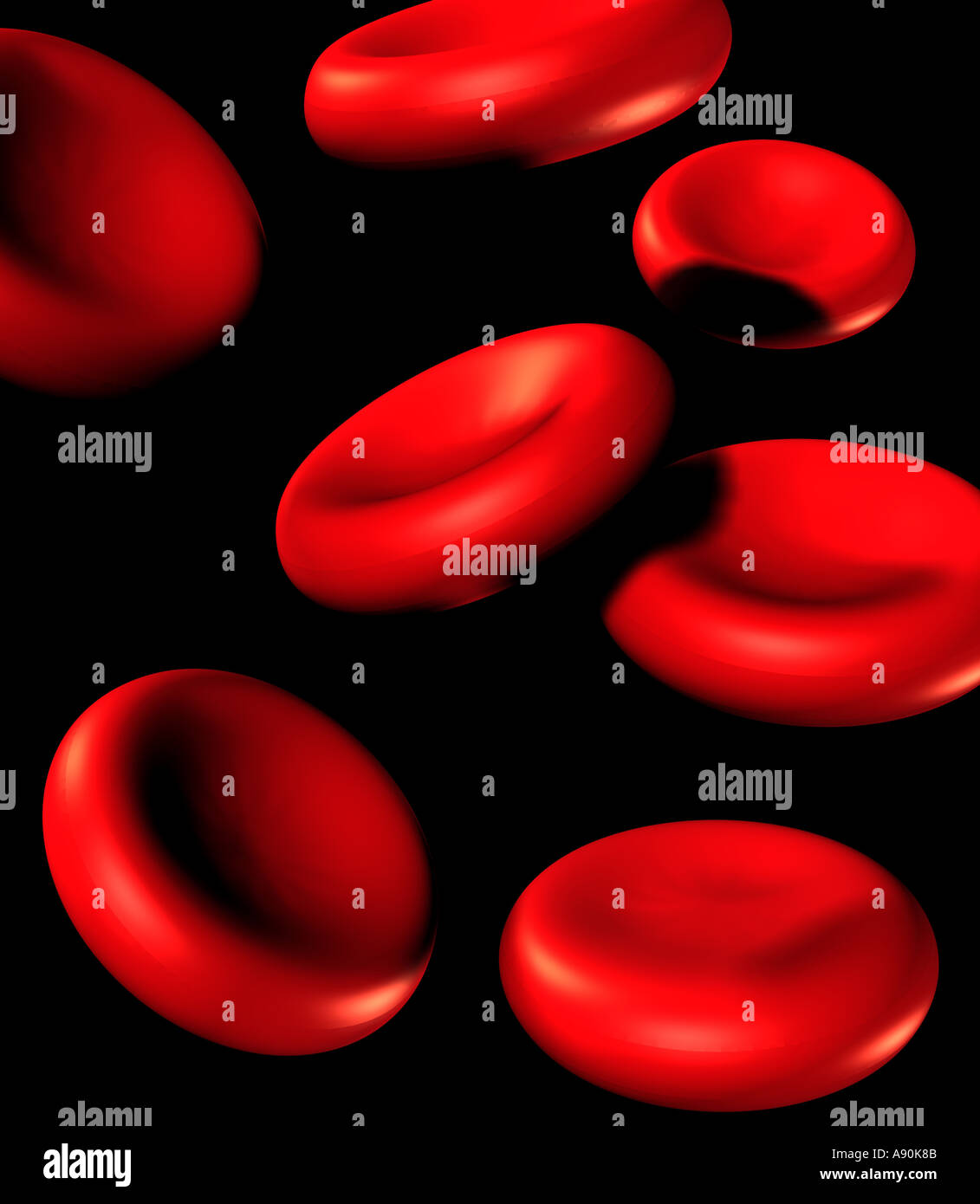 red blood cells computer graphic Stock Photo - Alamy