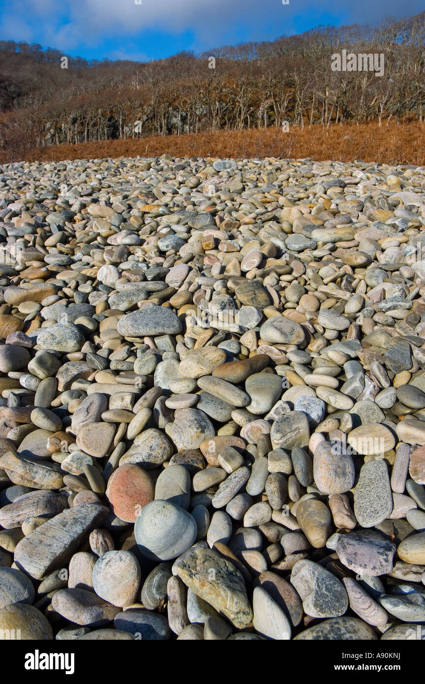 Beautifully smooth beach pebbles and boulders create a great art image ...